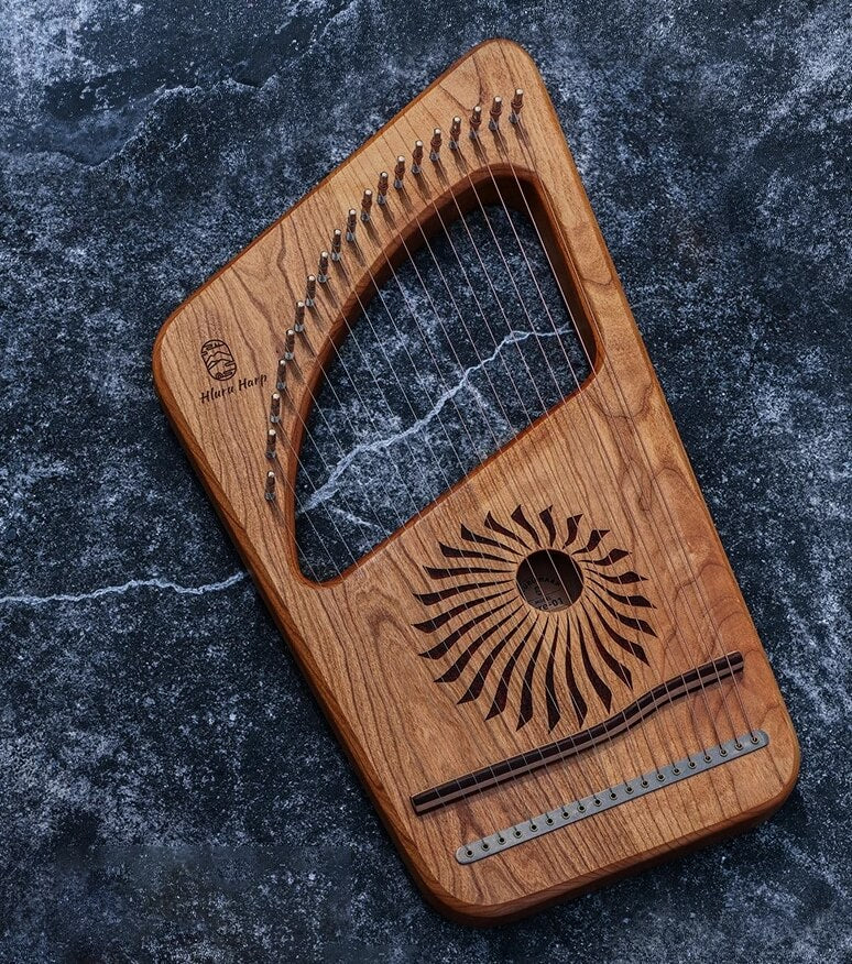 Hluru Lyre Harp 19-string Beech Cherry Wood Harp | Music Instrument ...