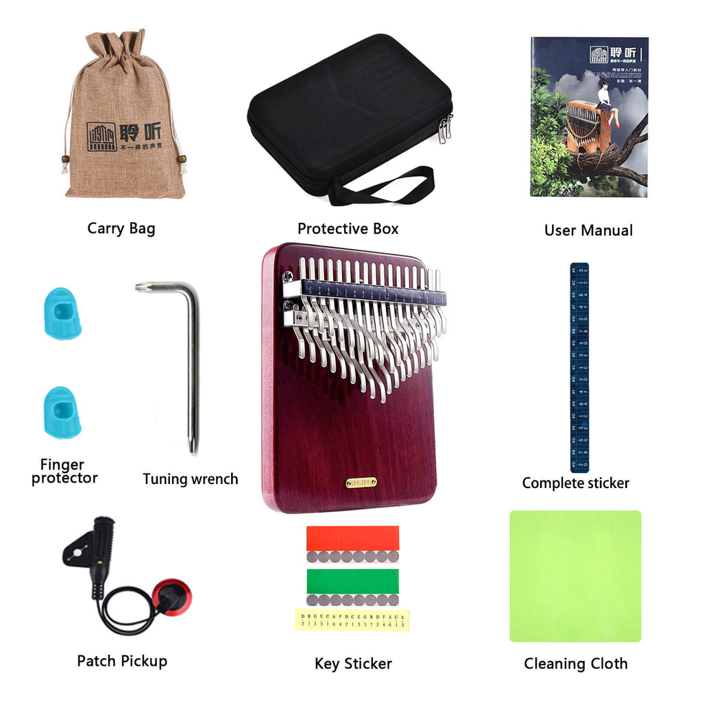 LingTing 34 Key Chromatic Kalimba C Tuned | Professional Kalimba ...