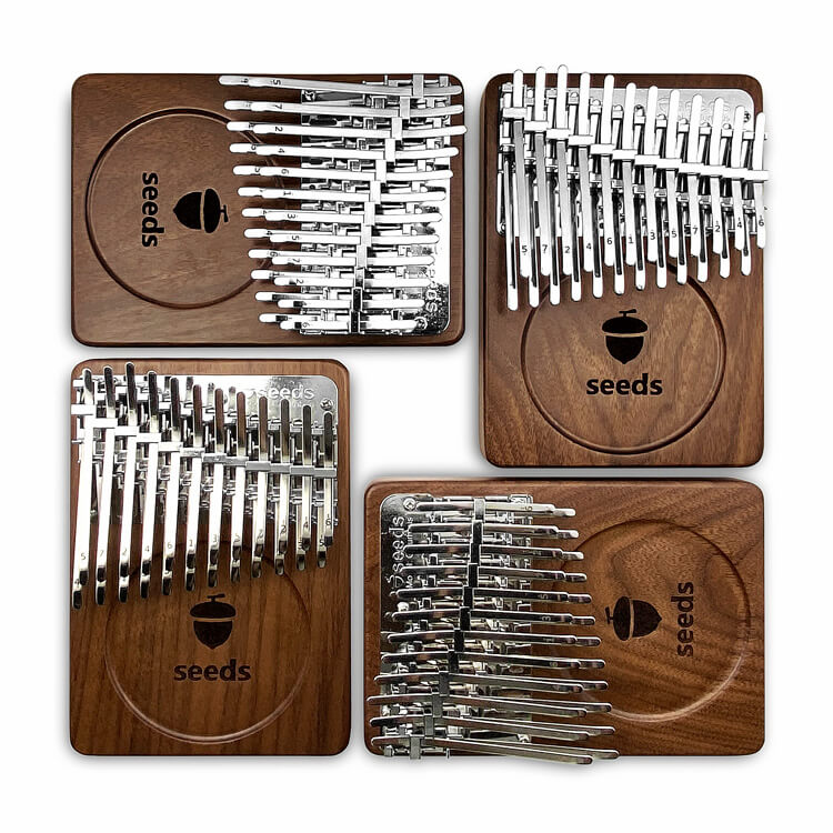 Seeds 24 Key Kalimba | Double Layer Walnut Professional Thumb Piano ...