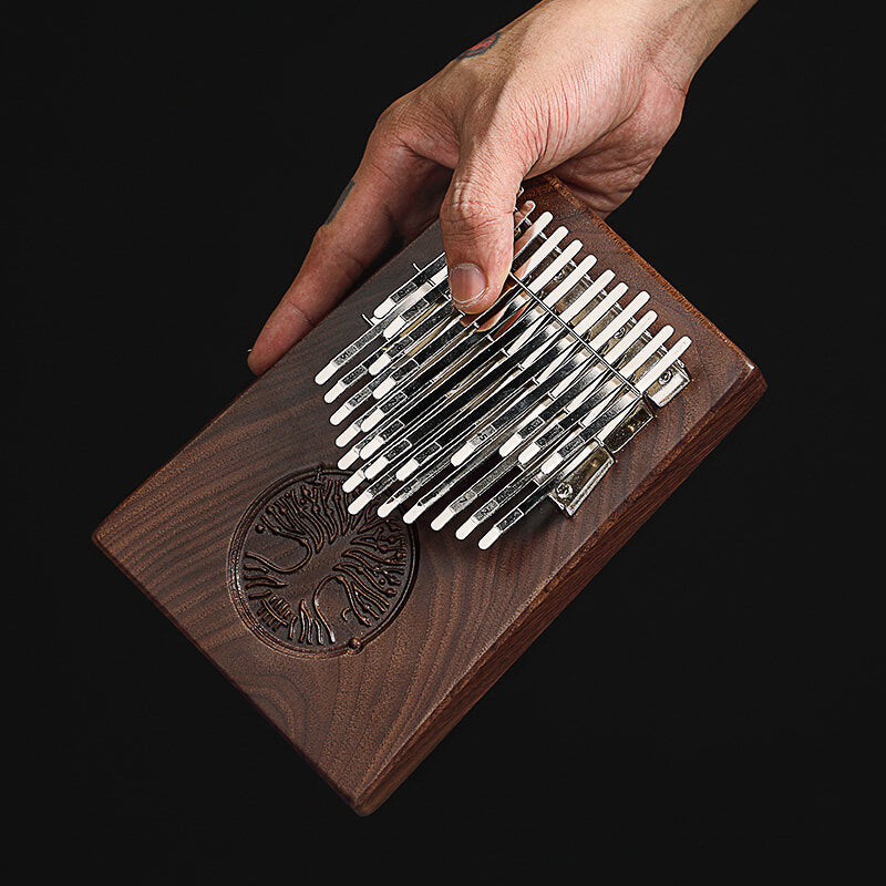 Hluru 24/34 Key Chromatic Kalimba | Dark Walnut Wood double Layer Thumb ...