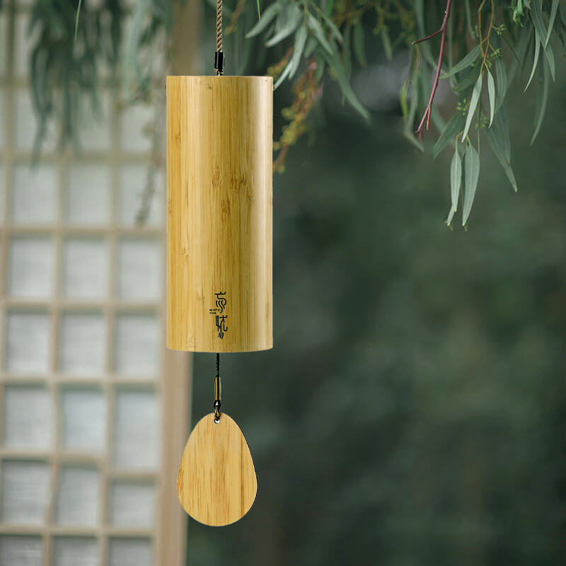 Hluru 9 Note Wind Chime Bamboo | Ourdoor Hanging Pendulum | Chord Wind ...