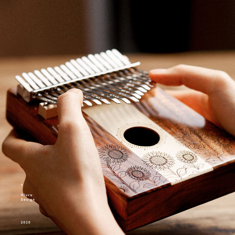 Hluru 17 Key Kalimba Sunflower | C major Valentine's Day Gifts ...