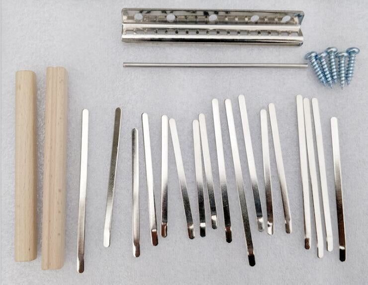 17 Keys Tines Set | DIY Kalimba Metal Keys Wooden Bridges Shrapnel ...