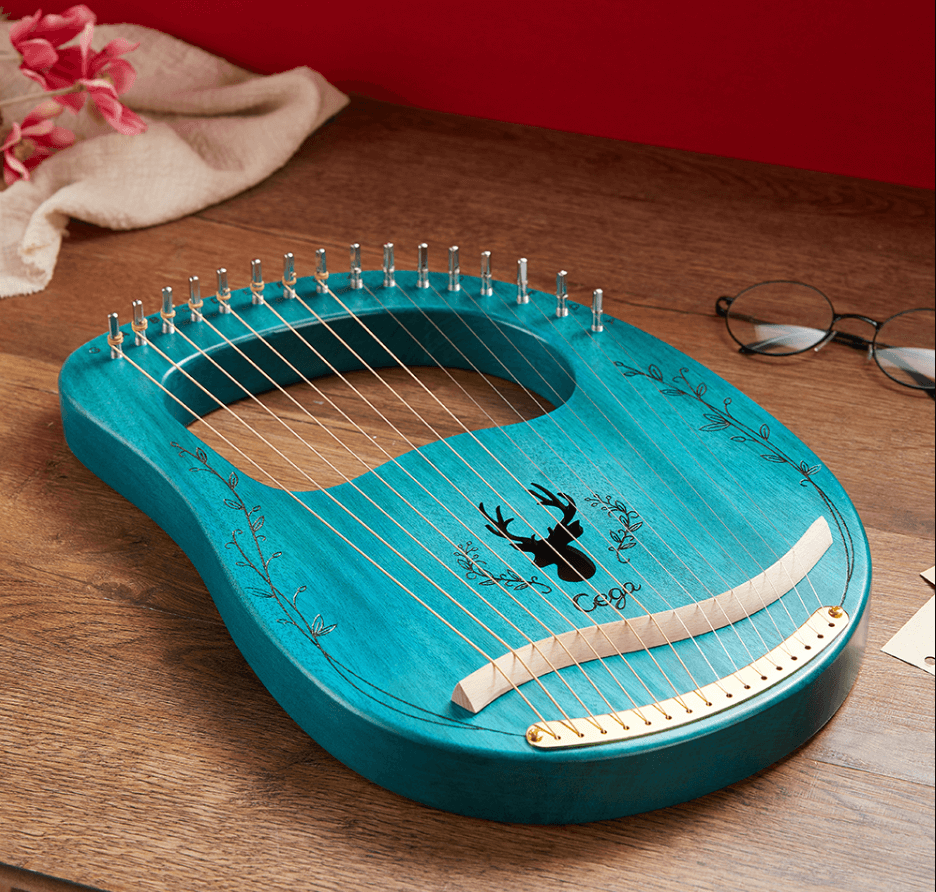 Lyre Harp 19 Strings with Bag | Thumb Finger Harp String Instrument ...