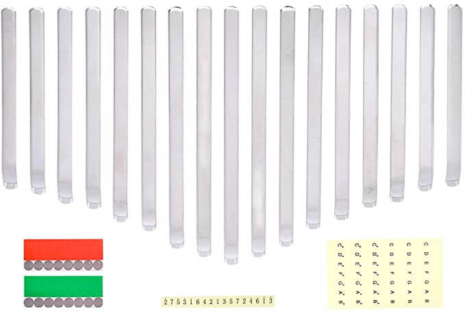 17 Keys Tines Set | DIY Kalimba Metal Keys Wooden Bridges Shrapnel ...